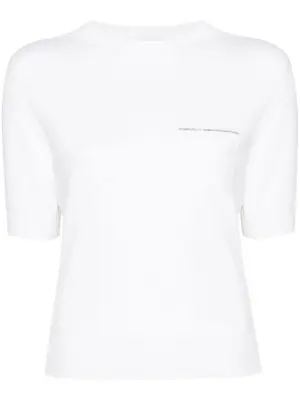 Peserico Bead-embellished Knitted Top - White