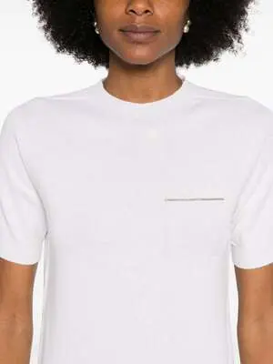 Peserico Bead-embellished Knitted Top - White