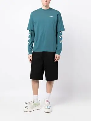 Off-White Logo-print Knee-length Shorts