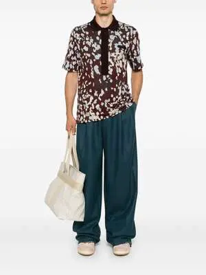 LANVIN Patterned-jacquard Cotton Polo Shirt