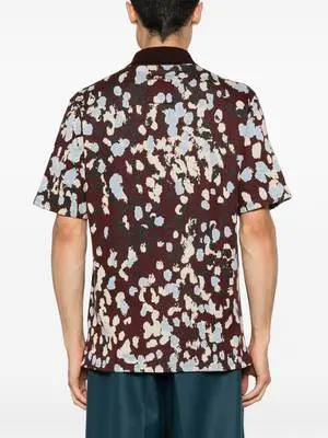 LANVIN Patterned-jacquard Cotton Polo Shirt