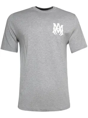 Amiri Logo-print Cotton T-shirt - Grey