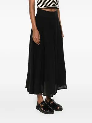 120% Lino Linen A-line Skirt - Black