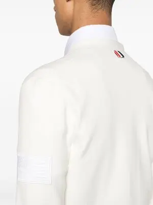Thom Browne Logo-patch Cotton Cardigan