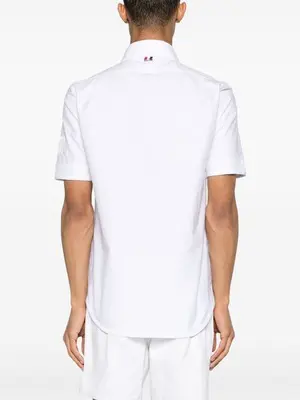 Thom Browne Logo-patch Cotton Shirt