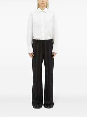 MSGM Striped Wide-leg Trousers
