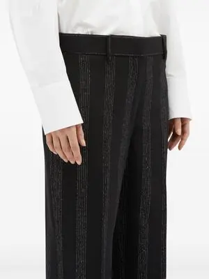 MSGM Striped Wide-leg Trousers