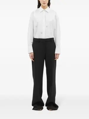MSGM High-waisted Tailored Trousers - Black