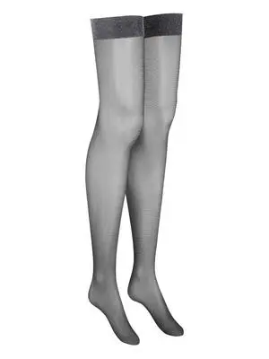 MAISON CLOSE Lurex Stockings - Black