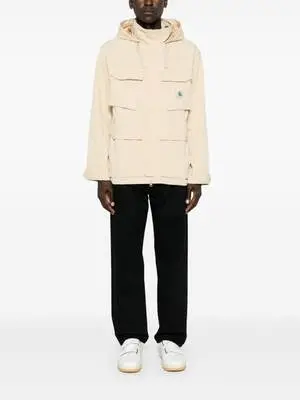 Carhartt Work In Progress Logo-patch Hooded Jacket - Neutrals