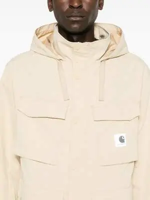 Carhartt Work In Progress Logo-patch Hooded Jacket - Neutrals