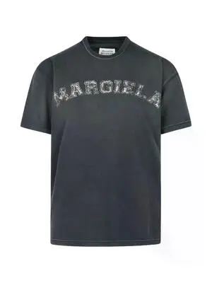 MAISON MARGIELA Logo Print Cotton T-shirt - Black
