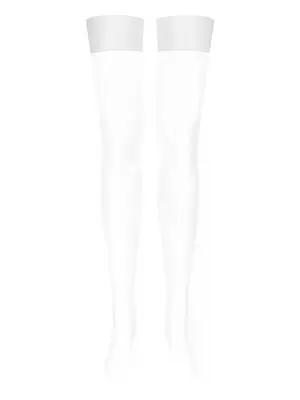 MAISON CLOSE Seamless Sheer Stockings - White