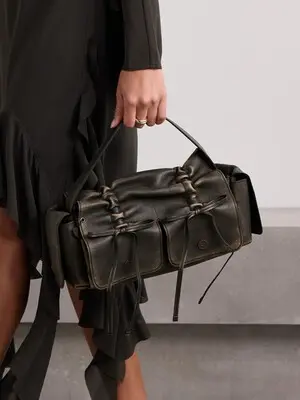Acne Studios Multipocket Leather Shoulder Bag