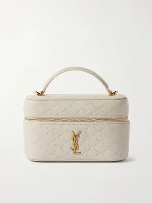 Saint Laurent Gaby Vanity Leather Shoulder Bag - Neutrals