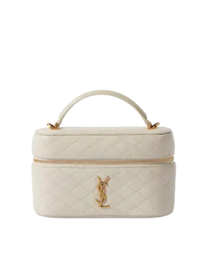Saint Laurent Gaby Vanity Leather Shoulder Bag - Neutrals