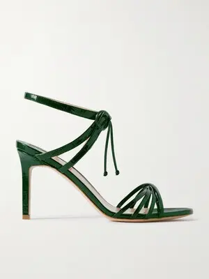 TOM FORD Angelica Croc-effect Leather Sandals