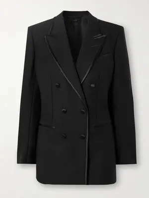 TOM FORD Double-breasted Wool-blend Blazer