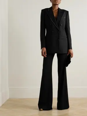TOM FORD Double-breasted Wool-blend Blazer