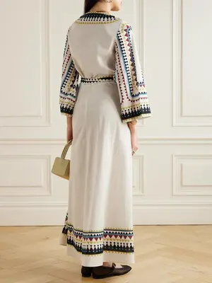 La DoubleJ Printed Cotton Maxi Wrap Dress