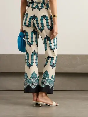 La DoubleJ 24/7 Printed Slim-leg Pants - Blue