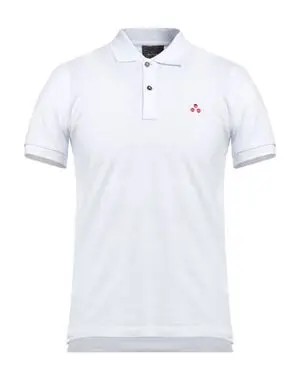 Peuterey Man Polo Shirt Mandarin Size S Cotton White