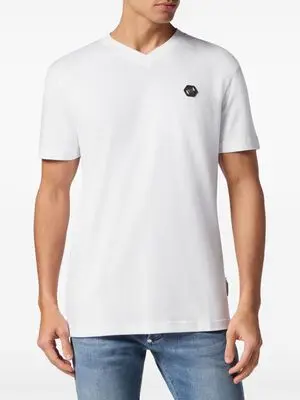 Philipp Plein Gothic Plein-print V-neck T-shirt