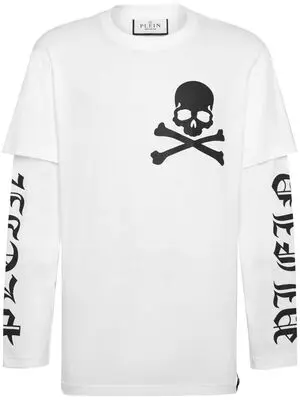 Philipp Plein Skull-print Cotton T-shirt - White