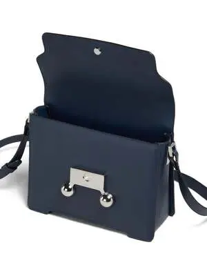 Marni Trunkaroo Leather Shoulder Bag - Blue