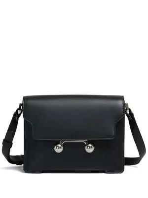Marni Medium Trunkaroo Leather Shoulder Bag - Black