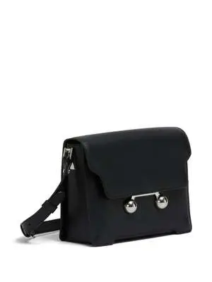 Marni Medium Trunkaroo Leather Shoulder Bag - Black
