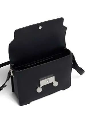 Marni Medium Trunkaroo Leather Shoulder Bag - Black