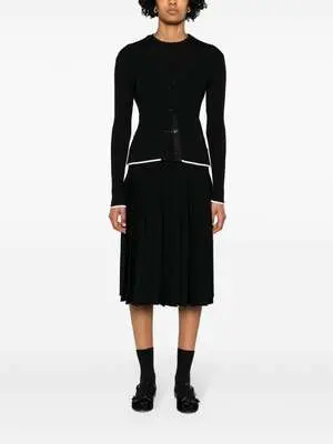 Thom Browne Pleated Knitted Midi Skirt