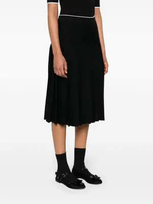 Thom Browne Pleated Knitted Midi Skirt