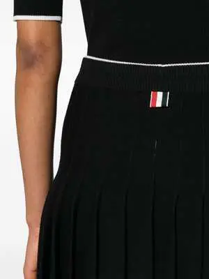 Thom Browne Pleated Knitted Midi Skirt