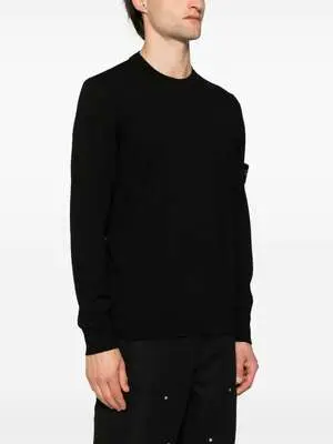 Stone Island Logo-patch Ribbed Sweater