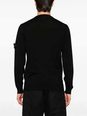 Stone Island Logo-patch Ribbed Sweater