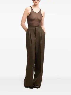 AMI Paris Wide-leg Wool Trousers