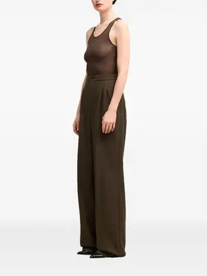 AMI Paris Wide-leg Wool Trousers