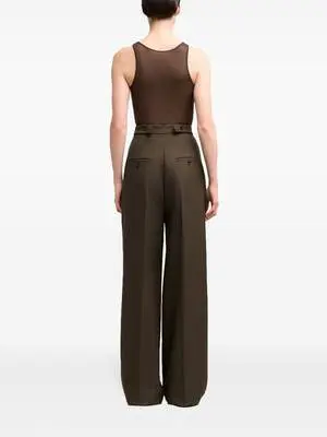 AMI Paris Wide-leg Wool Trousers