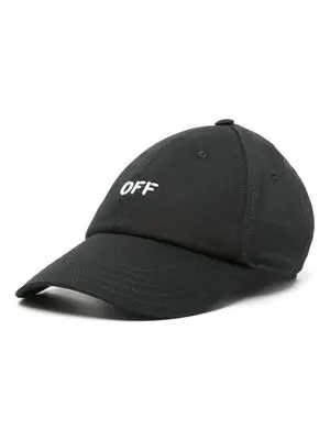 Off-White Logo-embroidered Baseball Cap - Black