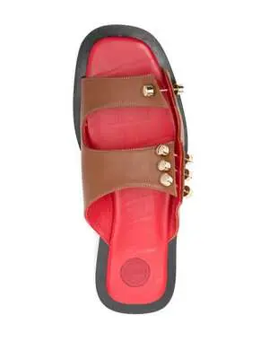 HARDOT Move On Leather Sandals - Brown