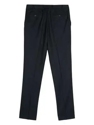 Canali Wool Tailored Trousers - Blue