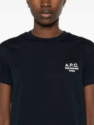 A.p.c. Logo-embroidered T-shirt - Blue