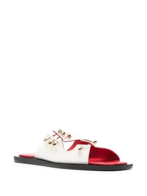 HARDOT Move On Leather Sandals - White