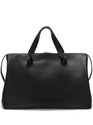 JIL SANDER Knot Leather Duffle Bag - Black