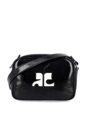 COURREGES Reedition Naplack Leather Mini Bag - Black