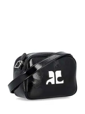 COURREGES Reedition Naplack Leather Mini Bag - Black