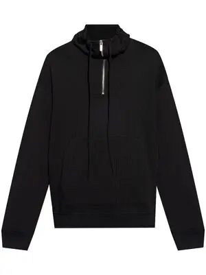 Helmut Lang Drawstring Stand-up Collar Sweatshirt - Black