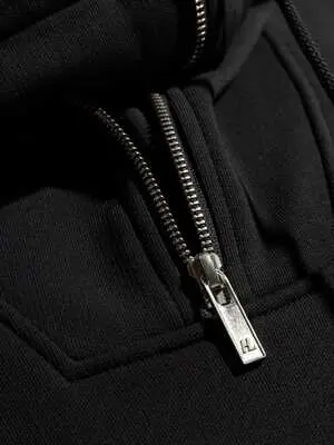 Helmut Lang Drawstring Stand-up Collar Sweatshirt - Black